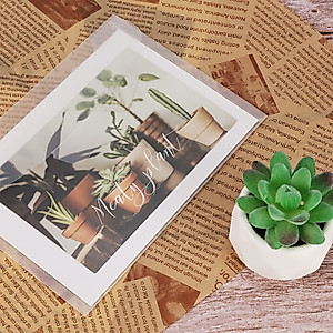 Pllieay 35pcs Clear Stamp and Die Storage Pockets, Stamp Storage Bags, Plastic Envelopes, Scrapbooking Storage Die Cuts for Stencil Storage Card Making Cutting Dies(7.5 x 5.5 Inch)