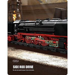 Nifeliz BR01 Steam Train Building Kit and Engineering Toy, Collectible Steam Locomotive Display Set, Train Set with Train Tracks, Top Present for Train Lovers (1173 PCS)