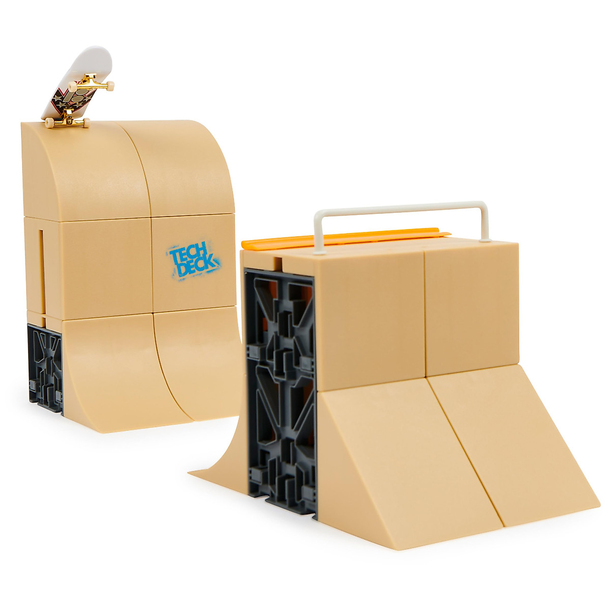 Tech Deck, Danny Way Mega Half Pipe X-Connect Park Creator, Customizable Ramp Set with Exclusive Plan B Fingerboard, Kids Toy for Boys and Girls Ages 6 and up