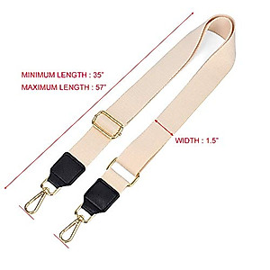 Bag/Purse Strap Replacement Crossbody Shoulder For Women Adjustable Jacquard Woven Guitar Strap Style (Apricot)