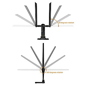 BrosTrend 1200Mbps Long Range USB WiFi Adapter for PC Desktop Laptop of Windows 11/10/8.1/8/7, USB Wireless Adapter Dual Band 2.4GHz 300Mbps + 5GHz 867Mbps, 2X 5dBi High Gain Antennas, USB 3.0 Cradle