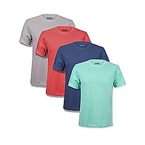 Kingsted T Shirts for Men Pack - Royally Comfortable - Soft & Smooth - Premium Cotton Blend - True Classic Fit - Short Sleeve Crewneck - Solid Color Assorted Multipack (Favorites, Large)