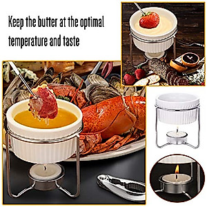 Hiware 28-Piece Crab Crackers and Tools Set - Crab Lobster Leg Crackers and Picks Seafood Tools, Includes Crab Crackers, Butter Warmers, Lobster Shellers, Crab Forks and Tealight Candles