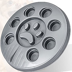 FUUIE Bowls for Food and Water Household Plastic Pet Bowl, Suitable for Cats and Dogs, Slow Food Design, Smooth and Burr-Free (Color : Blue)