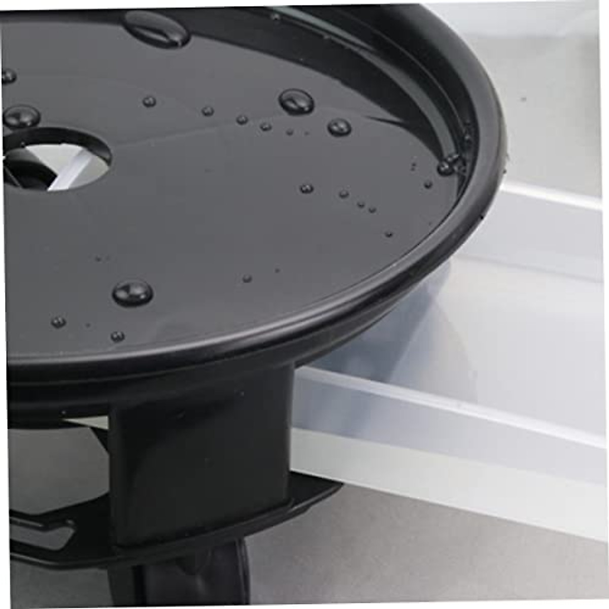 Yardwe Carts with Wheels Heavy Duty Pot Mover Caddy Potted Stand Rack Planters for Indoor Plants Plastic Planter Rack Flower Pots Base Tray Round Decorative Tray Movable Plant Caddy Dish