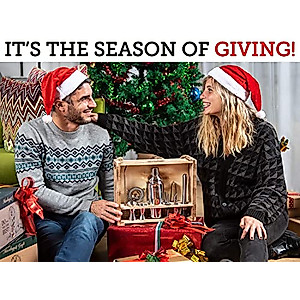 Mixology Bartender Kit: 11-Piece Bar Tool Set with Rustic Wood Stand | Perfect Home Bartending Kit and Cocktail Shaker Set for a True Drink Mixing Experience | Fun Housewarming Gift Idea (Silver)