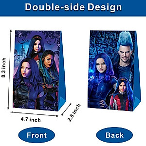 Vibbint Descendants Party Supplies, 12pcs Goodie Bags for Birthday Party Decorations