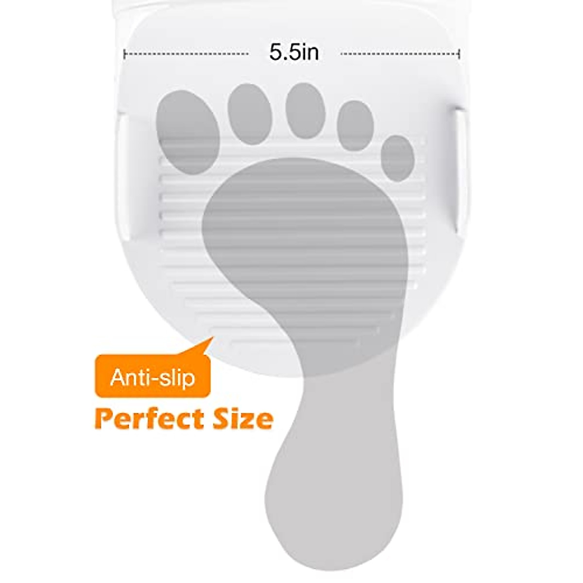 Tokokimo Shower Foot Rest, Pedicure Foot Rest, Shower Stool for Shaving Legs, No Drilling is Needed Non-Slip Bathroom Pedal, NO Drop, White