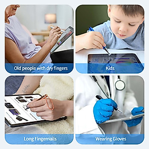 Stylus Pens for Touch Screens, Abiarst Portable High Precision Capacitive Stylus for iPad iPhone Samsung Galaxy All Universal Touch Screen Devices (5-Pack(Black/White/Blue/Silver/Rose Gold))