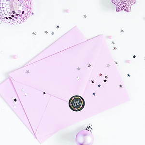 Grey Mustard Pink Christmas Stickers / 500 Modern Holiday Labels / 1.5" Winter Envelope Seals / 8 Alternating Festive Designs/Made in The USA