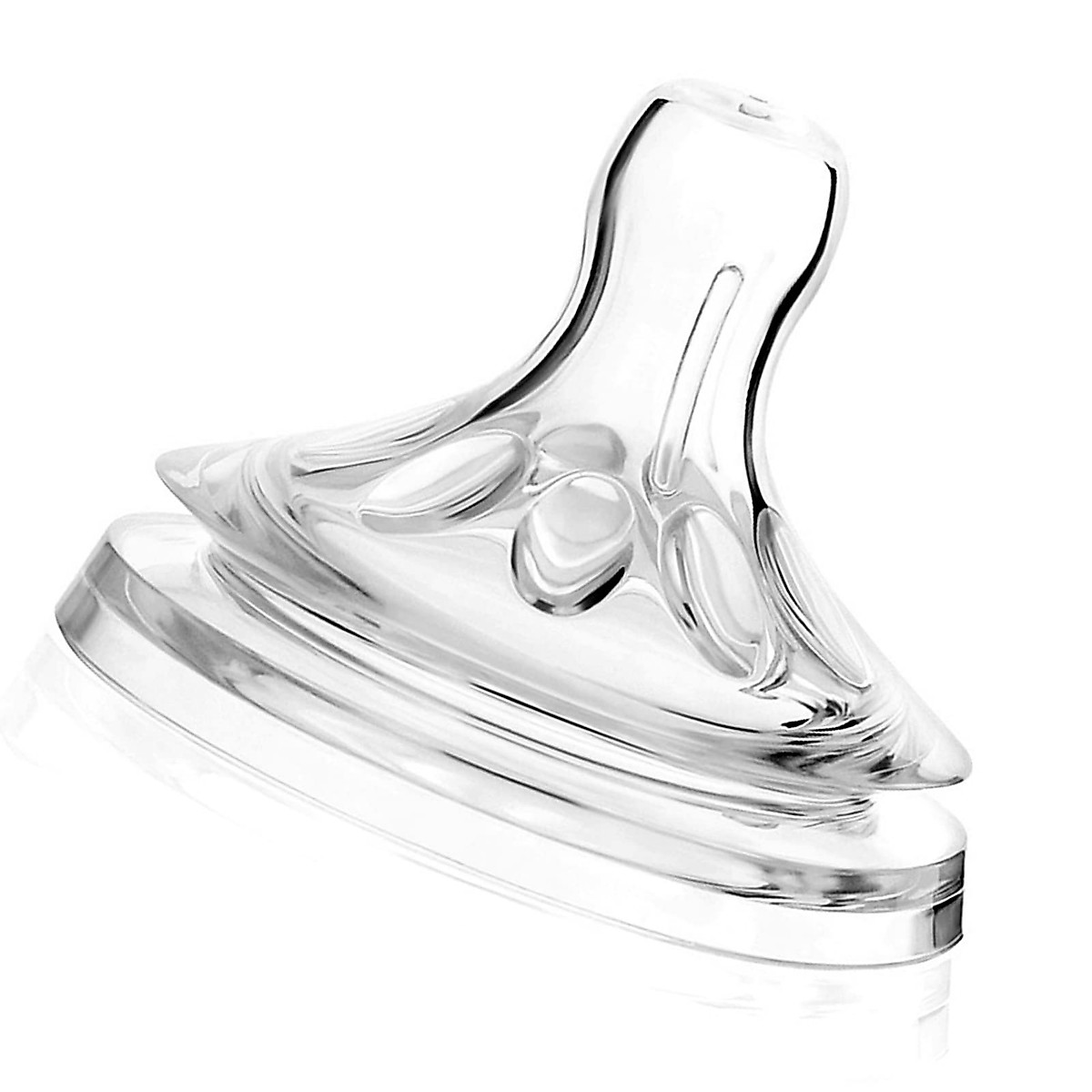 Comotomo Baby Bottle Nipples Comotomo Nipples 3-6 Months Como Tomo Nipple Fast Flow,4pcs Bottle Nipples Transparent Soft Silicone Baby Bottles Nipples for 6 to 12 Month Old Infant