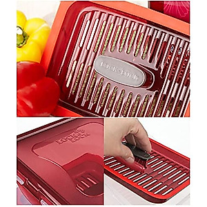 LockandLock Press Plate Leakproof Airtight Pickle Kimchi Container 4.5L / 152oz BPA Free One Handle Clear Body Maintain Fresher Taste