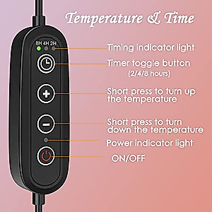 CRRZT Reptile Heat Lamp: 360° Rotatable, Timing & Dimming, 3Pack E27 UVB/UVA Basking Lights (1 * 25W & 2 * 50W)