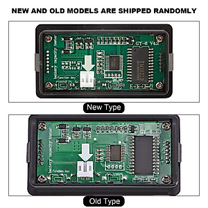 Battery acity Voltage Meter, DC 6-70V Battery acity Tester, Digital Battery Remaining acity Percentage Level Monitor Tester for Car Vehicle