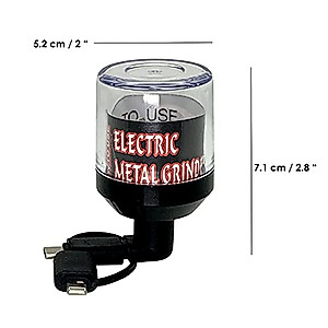 storchenbeck Electric USB Portbale Pocket Metal Alloy Grinder Herb Tabacco Crusher Cracker (Black)