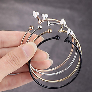 JOERICA Clip On Hoop Earrings for Women Silver Tone Gold Tone Rose Gold Tone Black Unpierced Hoop Earrings Non-pierced
