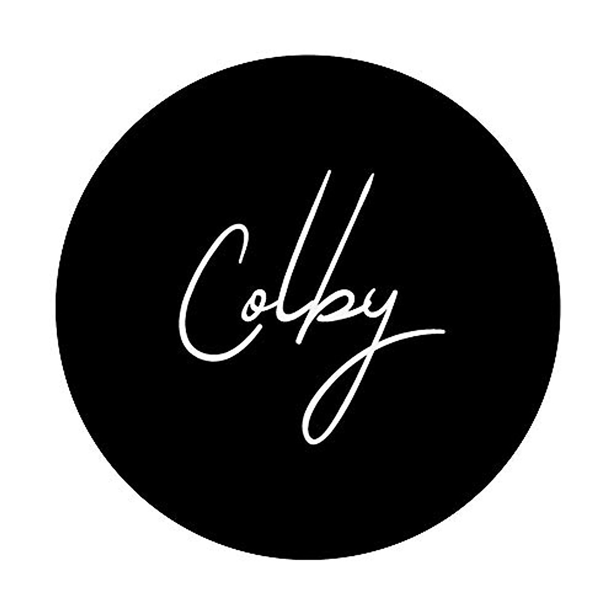 Colby Name White on Black - Colby PopSockets PopGrip: Swappable Grip for Phones & Tablets