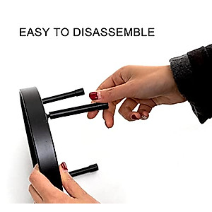 Defined Deco Black Metal Pedestal Stand,Set of 2 Stackable Cake Stand,Food Display Riser,Cupcake Stands Display,Dessert Display Plate Serving Tray for Baby Shower Wedding Birthday Party.