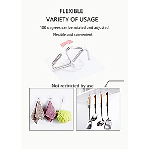 CHAIKEN&CAPONE Ceiling Hook Adhesive Hooks Wall Hooks for Hanging 20 Pieces13.2 Pounds (Maximum),with Stainless Steel Hooks for:Kitchen,Livingroom,Bathroom,Ceiling,Office,Etc.