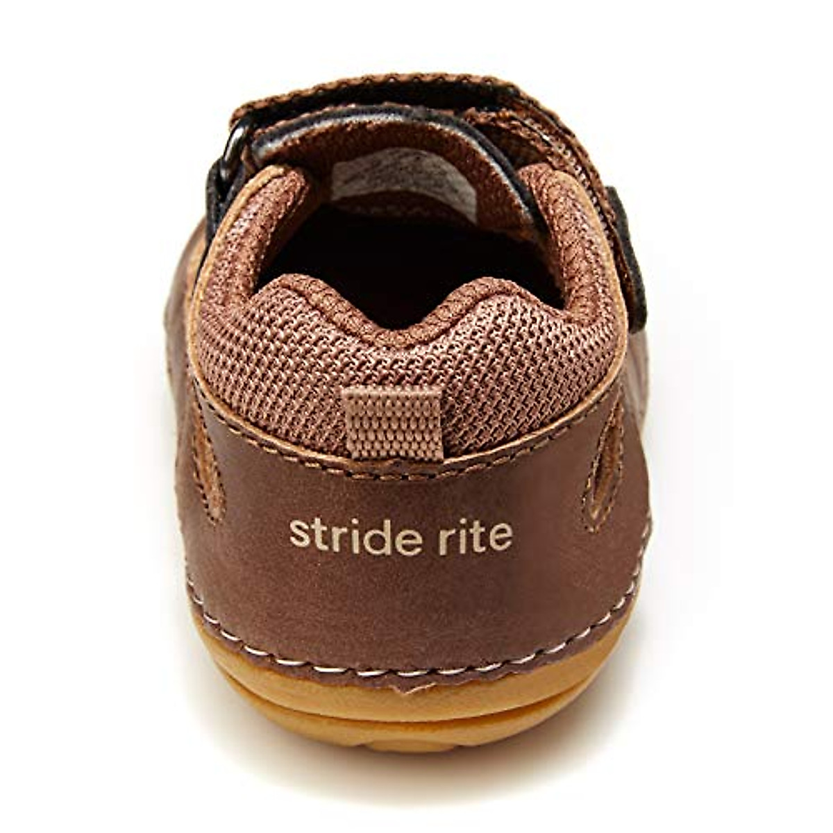 Stride Rite baby boys Soft Motion Sonny Sandal, Brown, 4.5 Wide Infant US