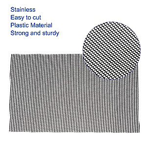 M METERXITY 1 Set Plant Pot Hole Mesh Pads - Square Bonsai Flowerpot Drainage Grid Screen Apply to Outdoor/Garden (10cm/4 Inch, Black White)