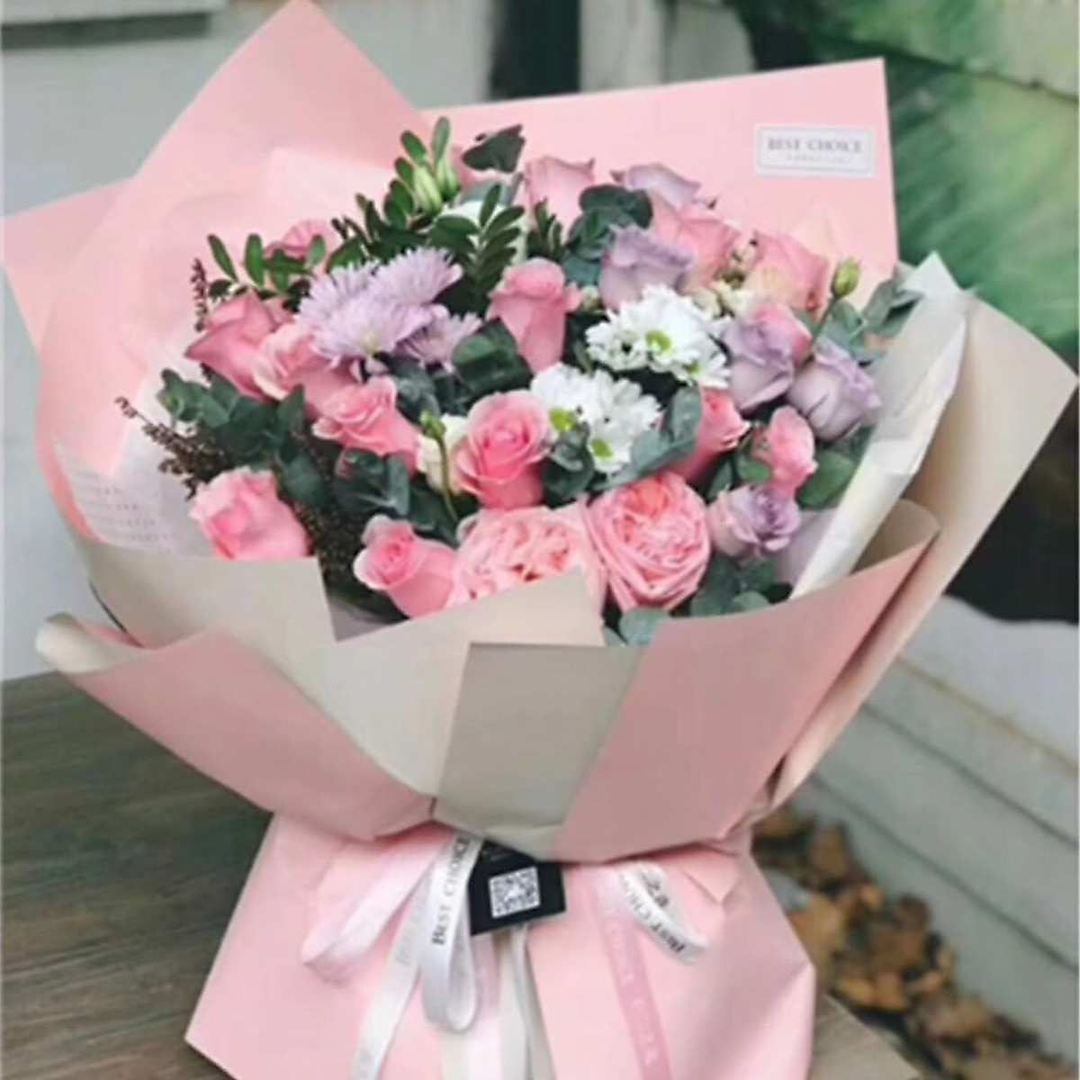 20 CountsDouble-sided two-color Flower Wrapping Paper,Florist Bouquet Supplies,DIY Crafts,Gift Packaging or Gift Box Packaging, Waterproof Floral Wrapping Paper 22.822.8Inch (Gouache/milk white)