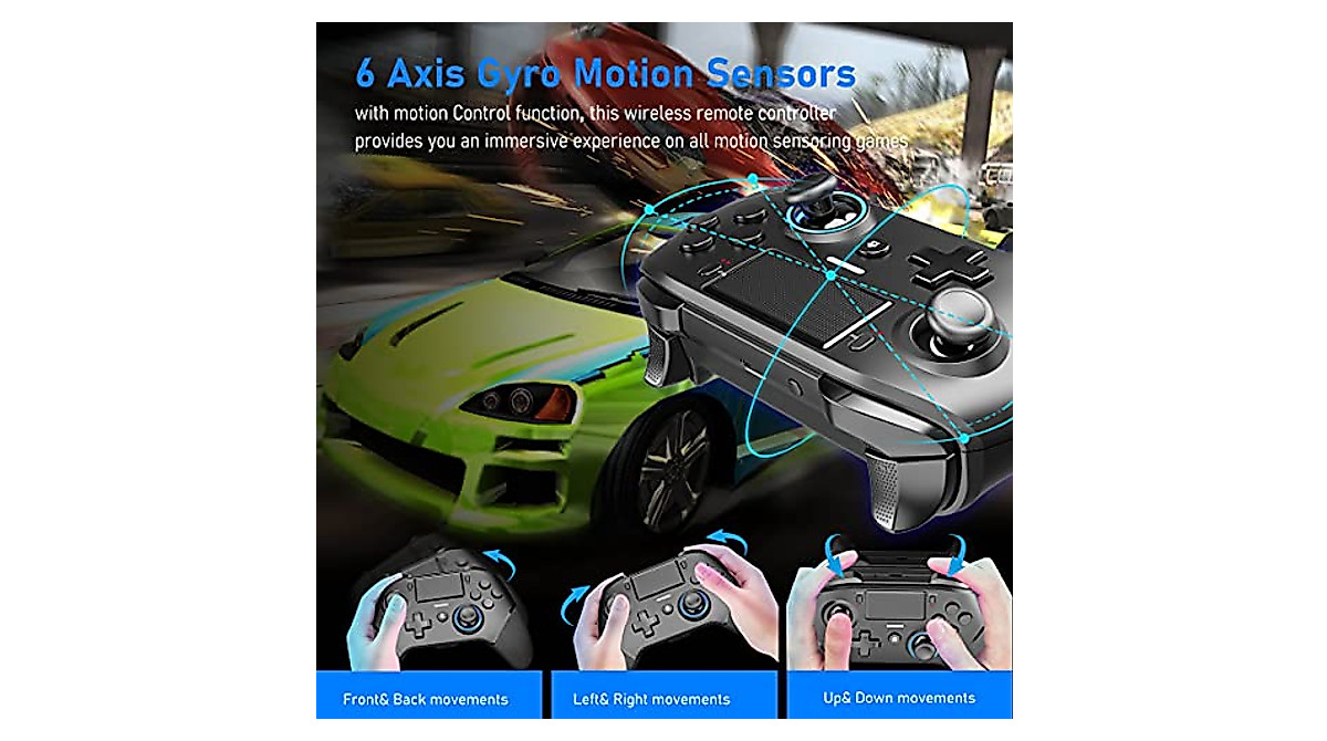 GCHT GAMING Wireless Pro Controller for PS4 & PC