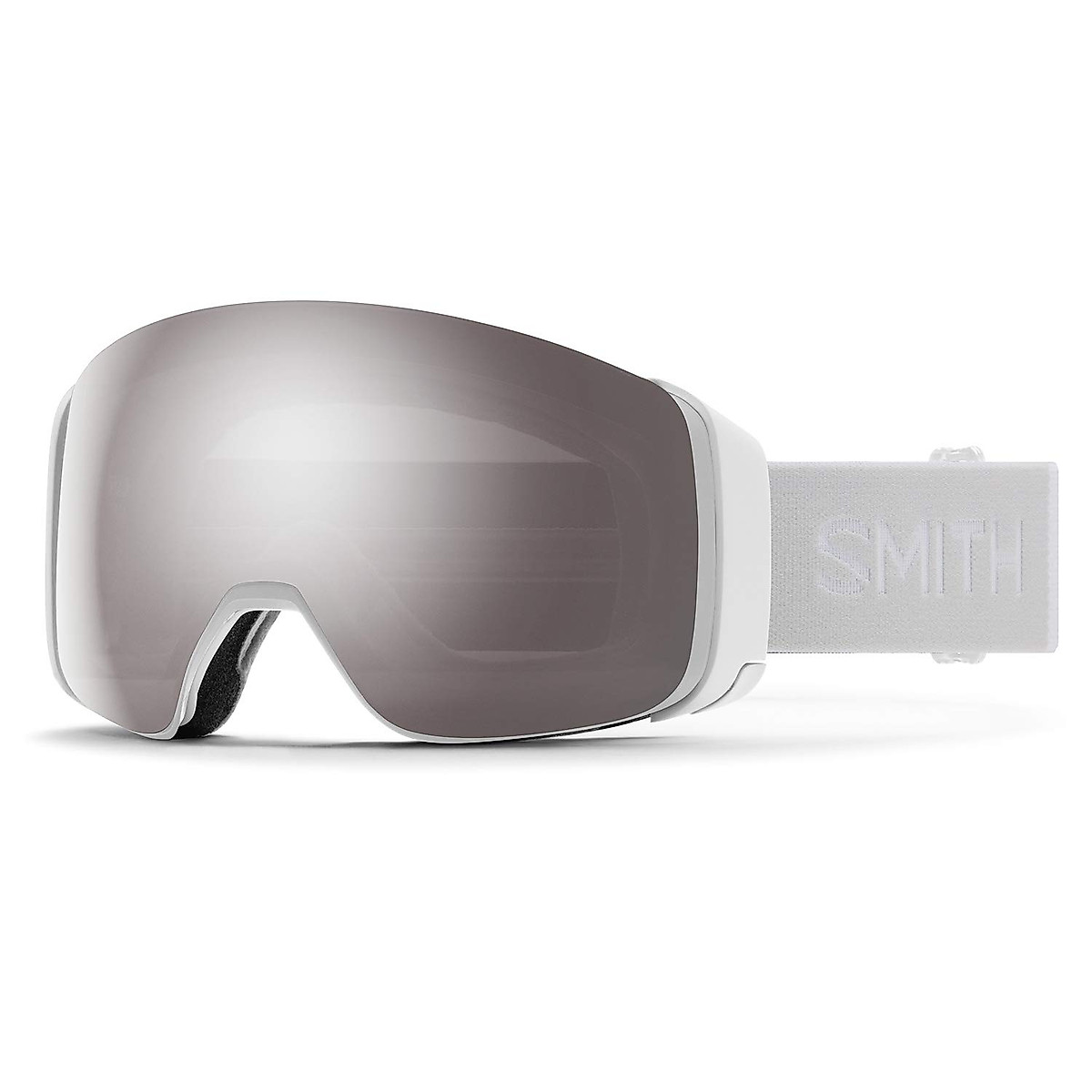 SMITH Optics 4D MAG Unisex Snow Winter Goggle - White Vapor, ChromaPop Sun Platinum Mirror