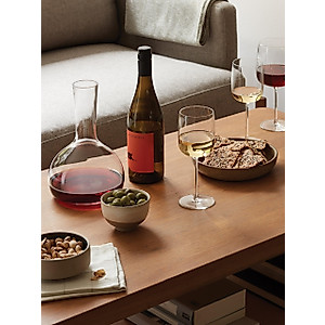 LSA International Borough Wine Glasses 13 oz, Set of 4, Luxury Elegant Modern Crystalline Drinking Glassware