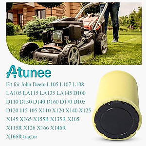 Atunee MIU14395 D125 Air Filter Tune Up Kit for John Deere D100 D105 D125 D130 D140 D110 E140 E130 E100 E120 LA145 LA135 Z255 Z235 X330 Lawn Mower with 42 inch Mower Deck Belt Spark Plug