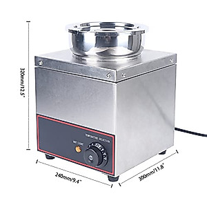 DNYSYSJ Soup Warmer Commercial Food Warmer Electric Sauce Warmer with Removable Pot Insert for Buffet, Restaurant, Party, Adjustable Temp.0-230 ℉ (Style 1)