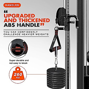 HPYGN Exercise Handles, Replacement Fitness Equipment for Pilates,Yoga,Strength Trainer, Heavy Duty Comfortable Cable Handle Compatible with High Bearing Capacity Pulley Handles, Pull Down Home Gym