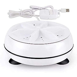 3 in 1 Mini Washing Machine, Ultrasonic Turbine Sterilization Washer, USB Cable Portable Washing Machine, Convenient for Camping Travel Business Trip (Black)