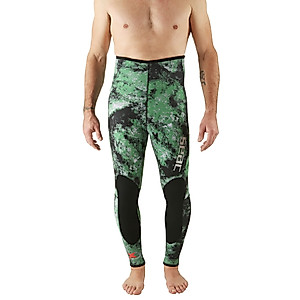 SEAC Ghost, High-Waisted Pant in 5 mm Ultrastretch Neoprene for Freediving and Spearfishing, camo Green, Medium (0010352250055A)