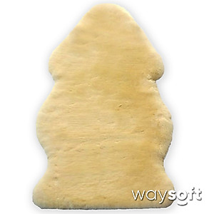 WaySoft Baby Sheepskin Rug, Oeko-TEX Certified, Safe & Natural Nursery Rug, 100% Genuine New Zealand Soft Fur Rug Baby Carpet