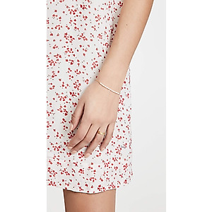 SHASHI Women's Natasha Bracelet, Pearl, Off White, Gold, One Size