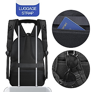 ZMMMA Extra Large Backpack, 50L Travel Backpack, 17 inch Laptop Backpack for Men, TSA Approved Heavy Duty Backpack with USB Charging Port, Anti Theft Backpack for Business Work College, Black