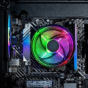 Cooler Master i70C LGA1700 ARGB Intel Low-Profile CPU Air Cooler, Anodized Black Aluminum Fins, Copper Insert Base, 95W TDP CPU Support, 120mm ARGB 3-Pin Fan for Intel LGA1700 For Desktop