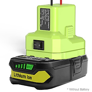 Power Wheels Adapter for Ryobi, 18V Battery Conversion Kit with Switch, Fuse Holder and 3PCS 30Amp Fuses 14AWG Wire UIInosoo for RC Car DIY, for Ryobi 18V P108 P107 P102 P100 Li-ion & Ni-Cd Battery