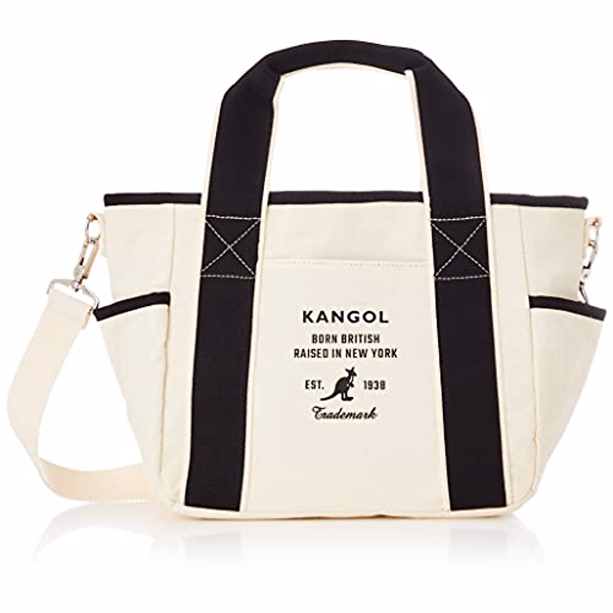 KANGOL(カンゴール) Thick Cotton Canvas 2-Way Shoulder Bag, Boat Shape, M, wht