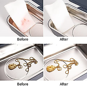Ultrasonic Jewelry Cleaner – 450ML Professional UV Ultrasonic Cleaner for Eyeglasses Rings Watches Coins Tools Razors Earrings Necklaces Dentures, 48KHz Household Portable Cleaner Ultrasound Machine