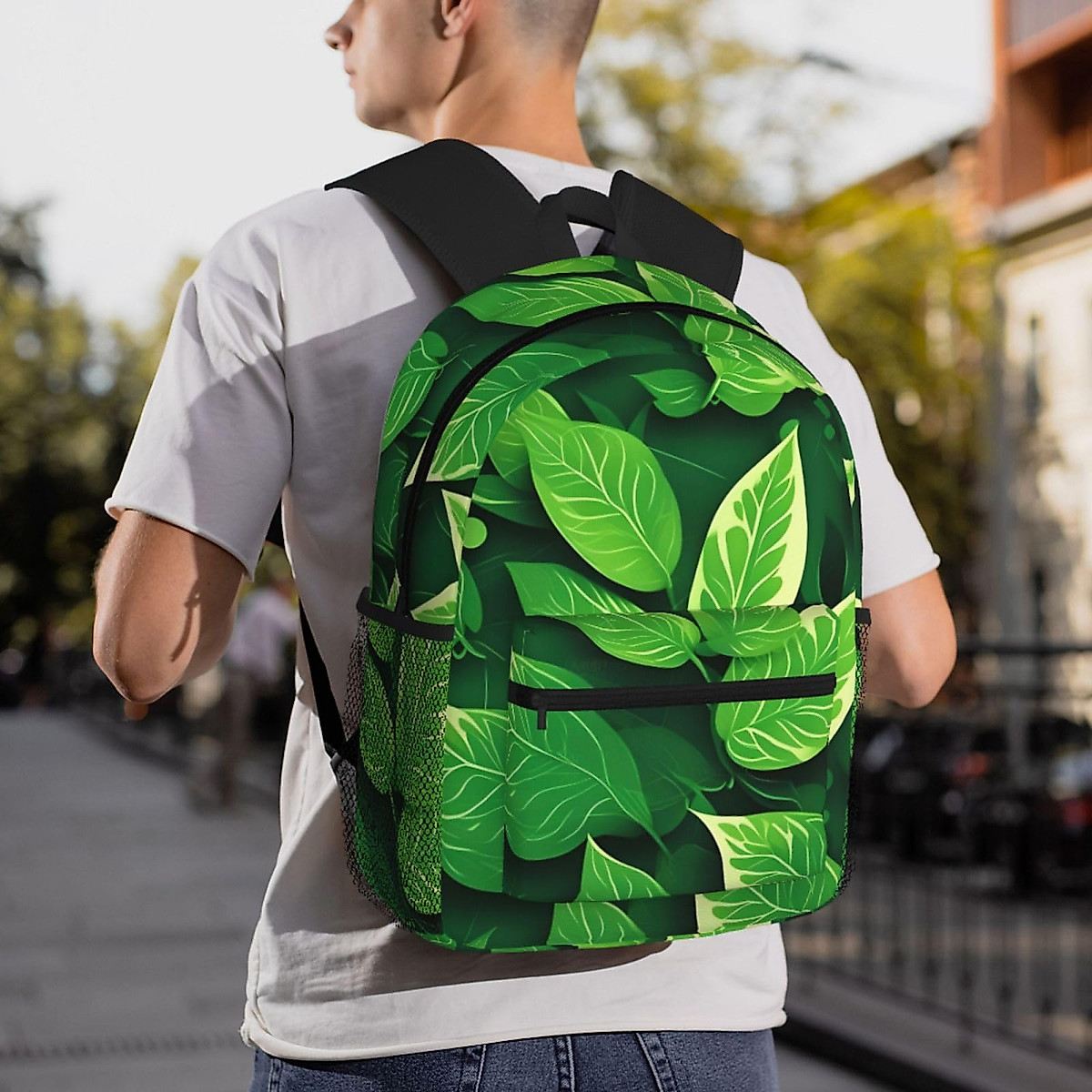 SSIMOO St Patricks Day Leaves Fashion Leisure Backpack,Large Capacity,Ssuitable Fortravel And Outdoor Activities