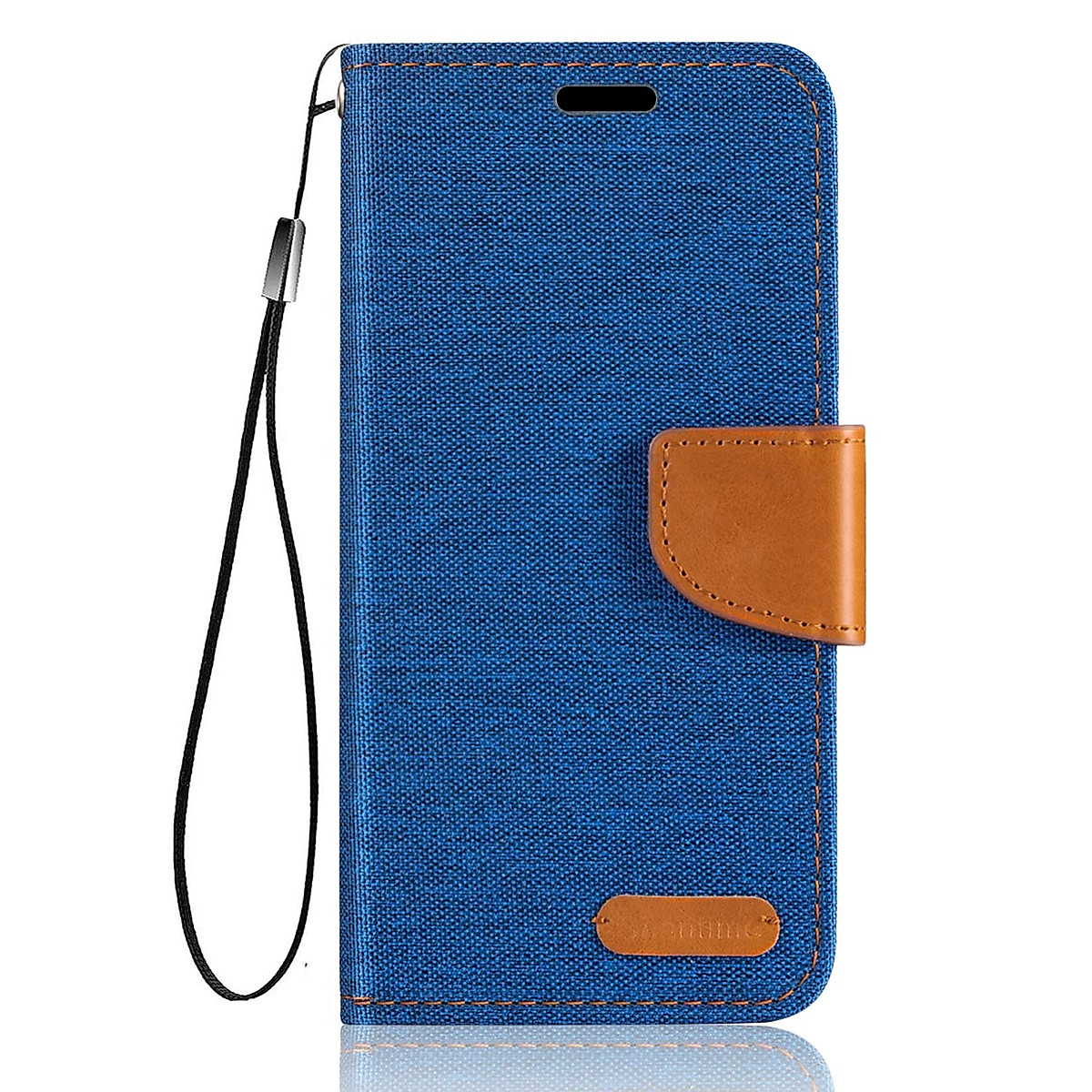 Infinix Smart 5A Case, Oxford Leather Wallet Case with Soft TPU Back Cover Magnet Flip Case for Infinix Smart 5A (6.6”) Blue