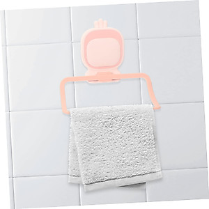 Alipis 6 Pcs Towel rack single towel bar hand towel storage towel ring holder blanket storage for living room wall mounted towel holder towel hanger for bathroom set child no trace pp