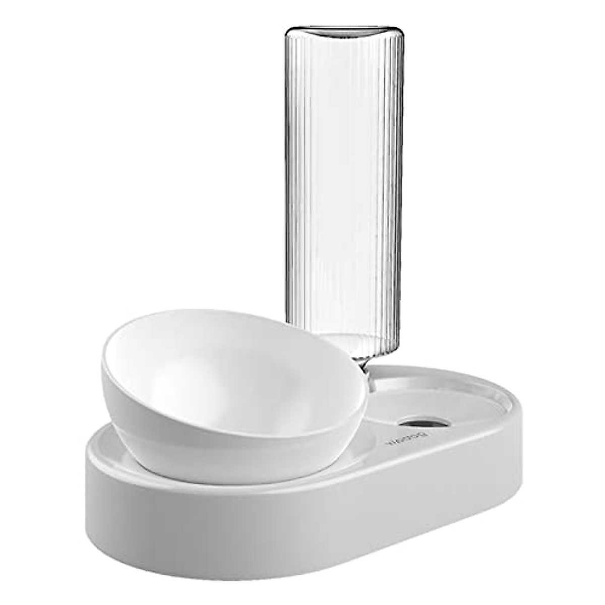 FUUIE Bowls for Food and Water Automatic Drinking Water Anti-overturning Pet Basin (Color : Blue, Size : Large)