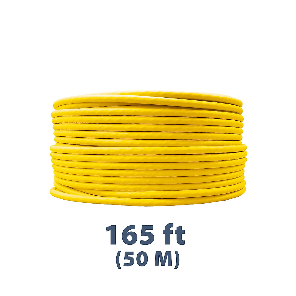 iSelek Cat 8 Ethernet Cable S/FTP 22AWG Solid Cable, Heavy Duty High Speed LAN Network Cable, Yellow Color (Termination Required) (165 ft (50M))