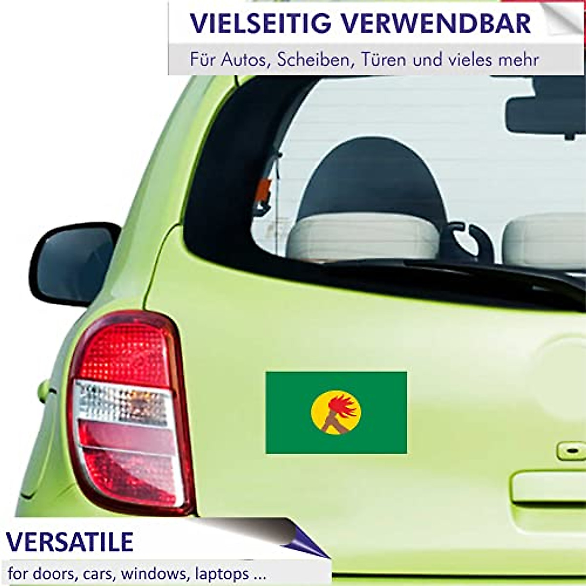 INDIGOS UG - Sticker / Bumper / JDM / Die cut - Flag / Banner A-LS200 Zaire - Zaire 30 cm colored - wehend -