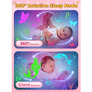 One Fire Unicorns Gifts for Girls Night Light Projector, 6 Films Unicorn Bedroom Decor for Girls, Rechargeable Unicorn Night Light for Girls Bedroom Decor,360° Rotating Mermaid Princess Butterfly Lamp