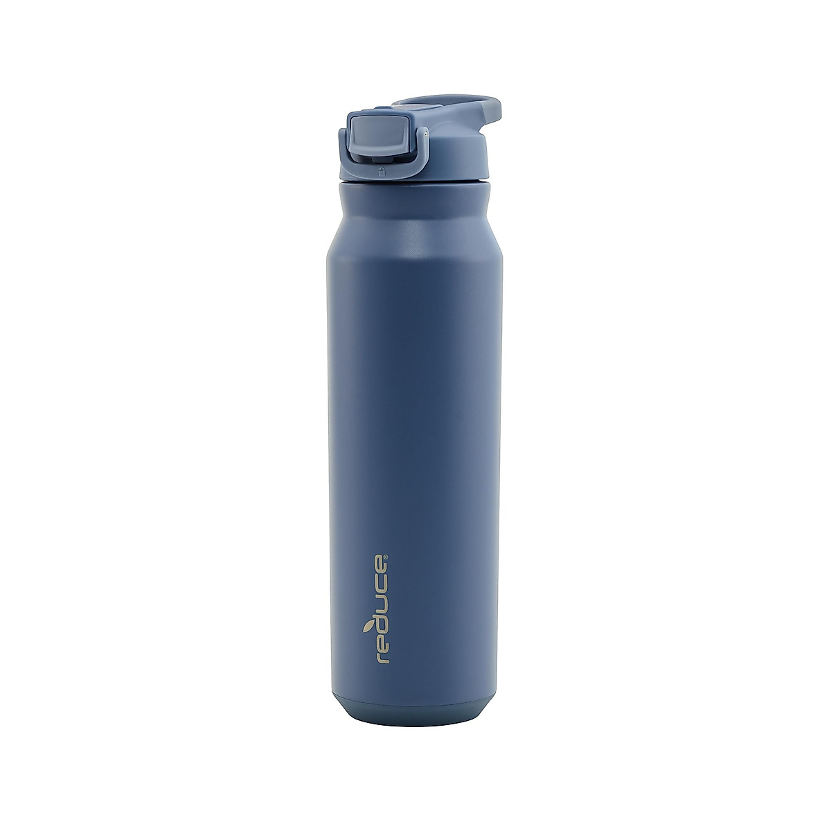 REDUCE 32 oz Hydrate Pro Stainless Steel Insulated Water Bottle - Flip Top Leak-Proof Lid, Dishwasher Safe, BPA-Free, Dual Wall Vacuum, Keeps Drinks Cold for 48 Hrs, Cup Holder Friendly - Mineral Blue