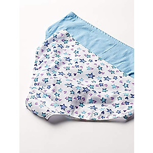 Hanes Ultimate Girls' Underwear, Pure Comfort Organic 100% Cotton Panties, Briefs, 8-Pack, Hipster-Print Solid Assorted, 12